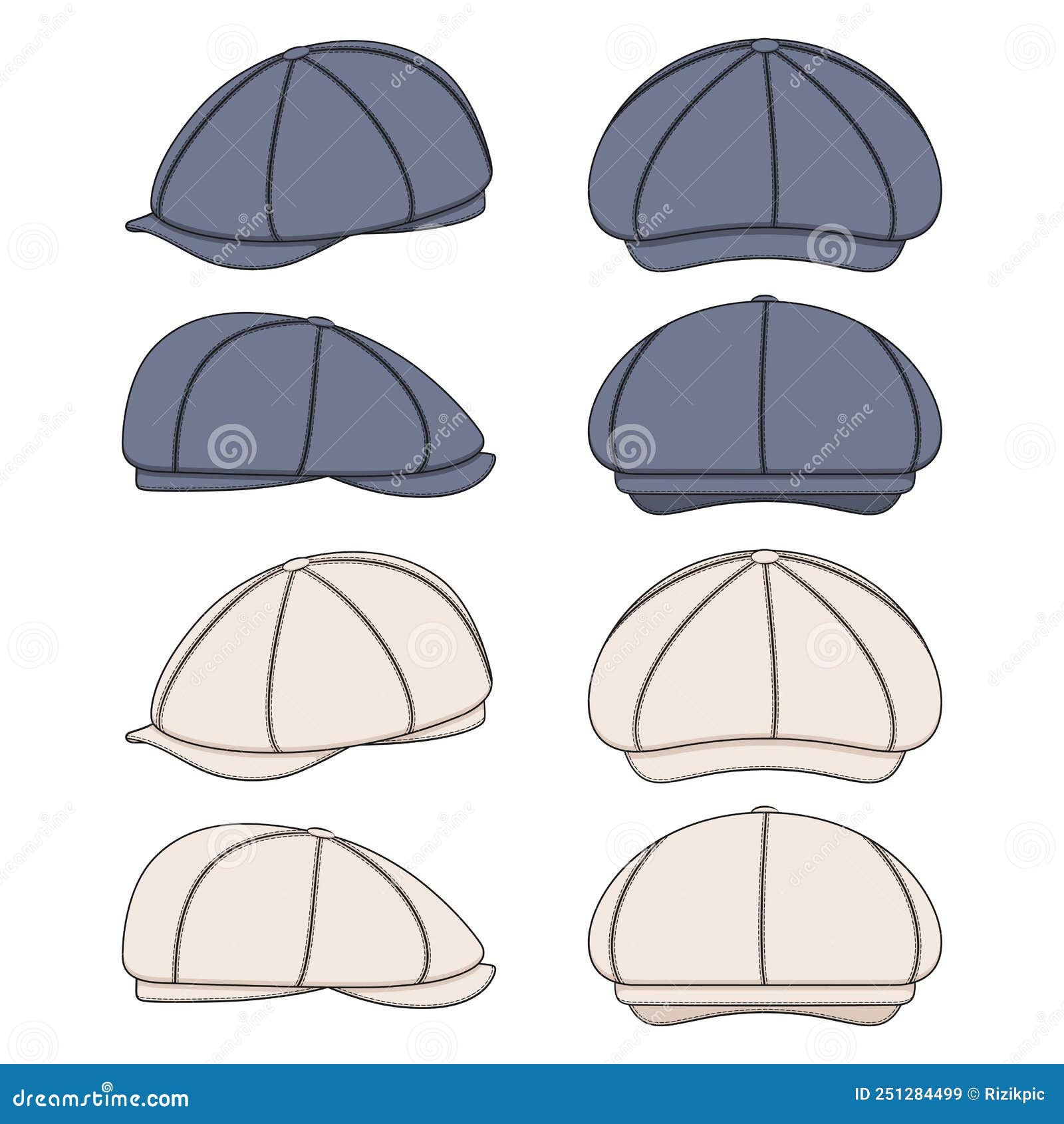 Grey Kepi Icon Isolated On White Background. Cap Army Uniform Headgear ...