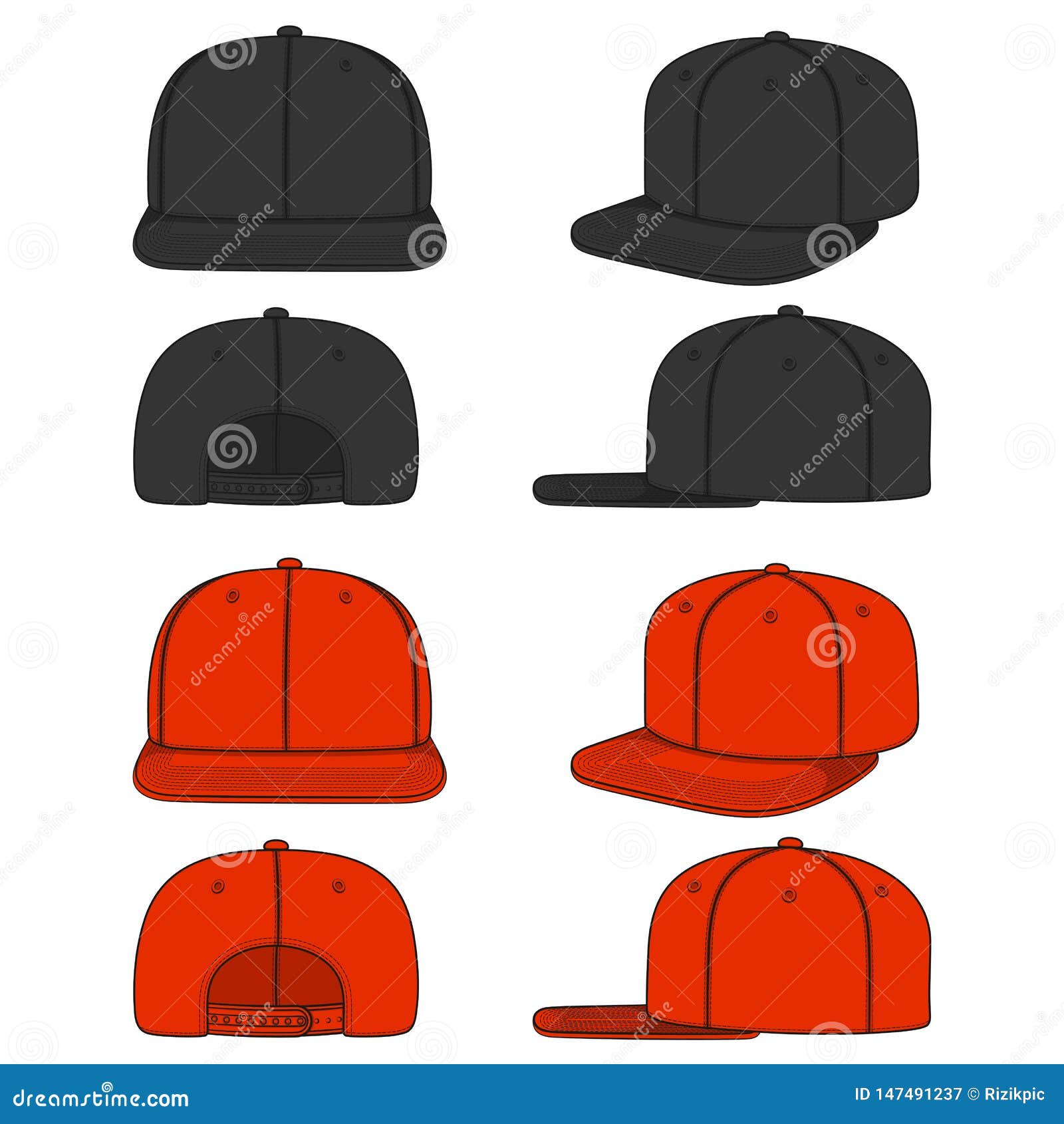 Snapback Template Vector