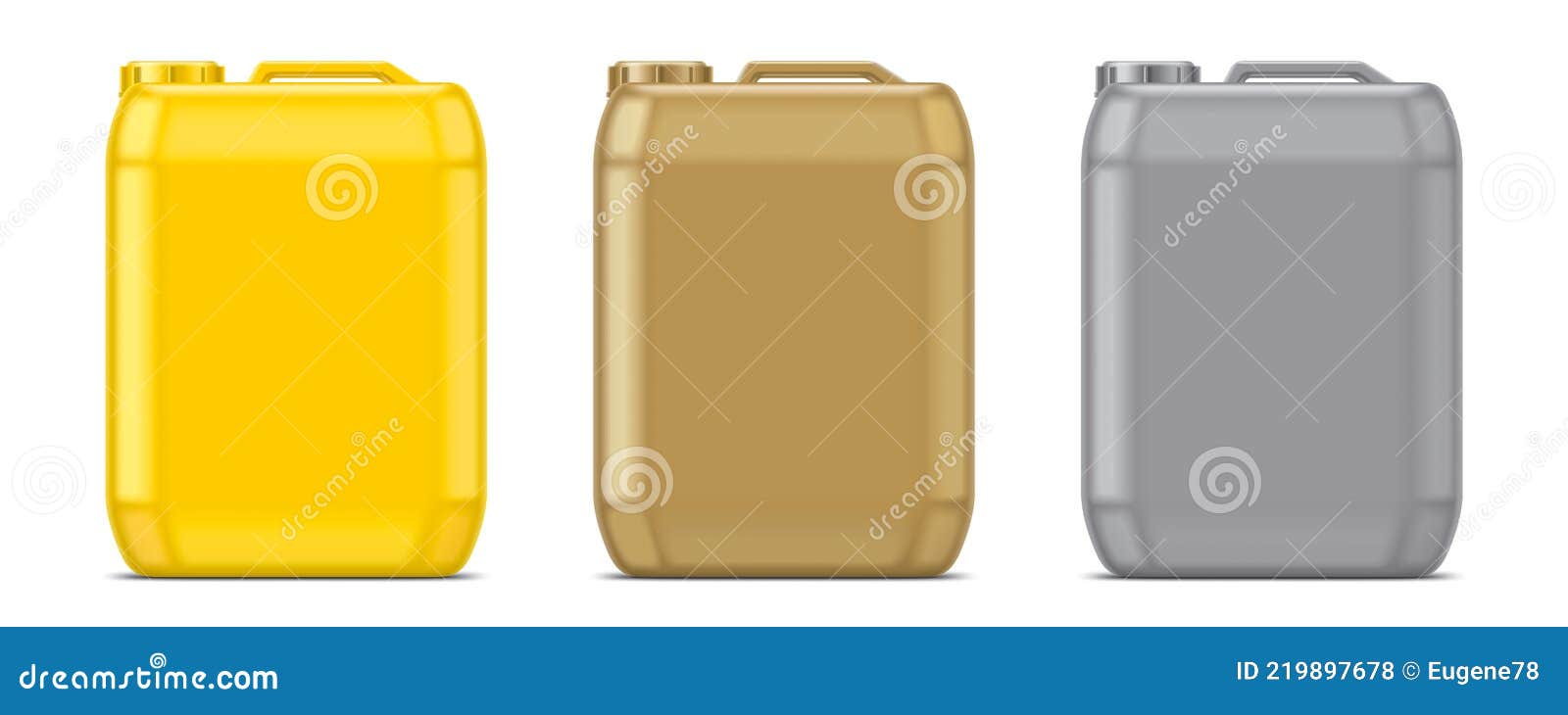 Set of Color Jerry Cans. stock vector. Illustration of projects - 219897678