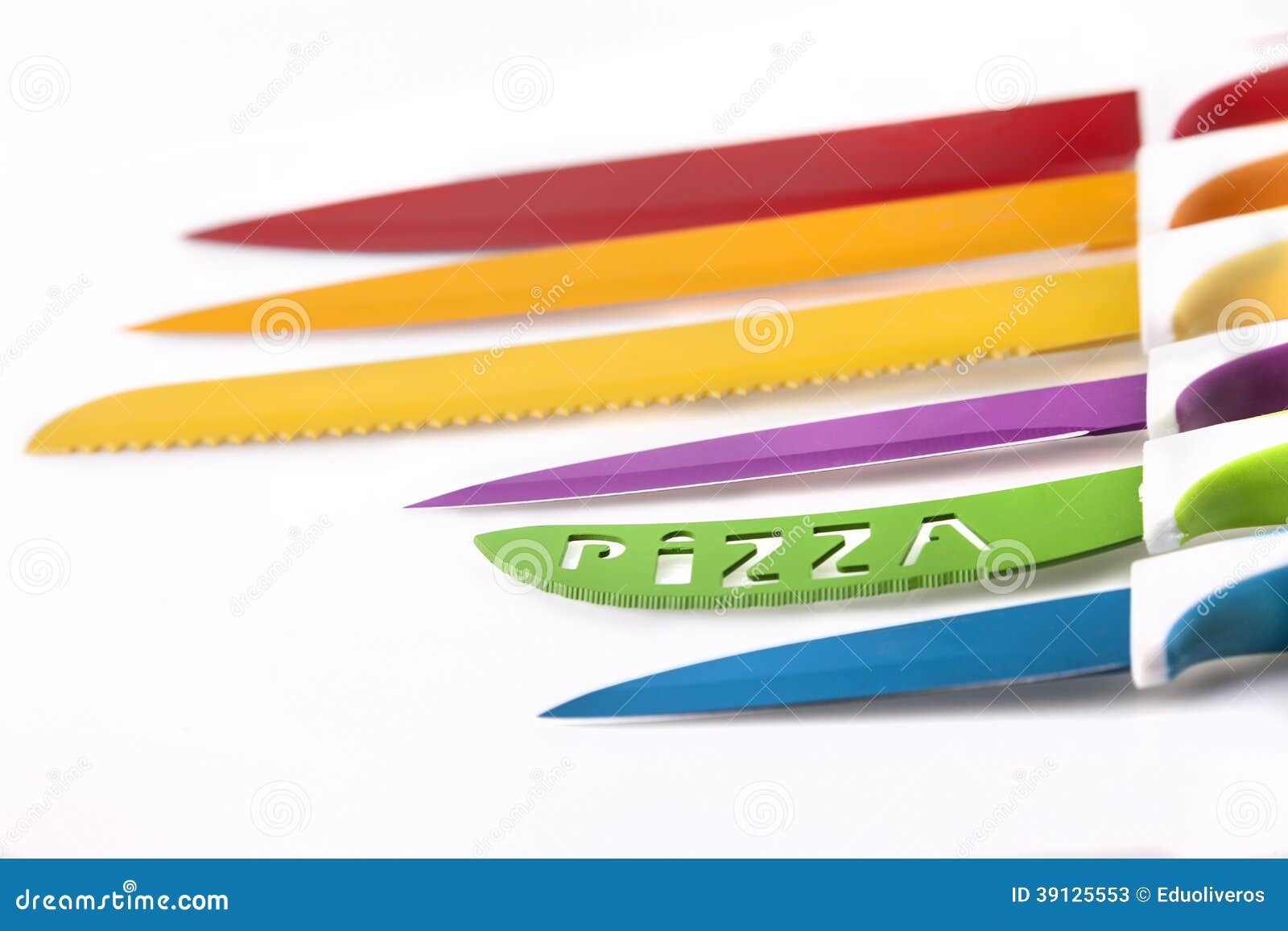 Set Color Knives stock image. Image of cook, objects - 39125553