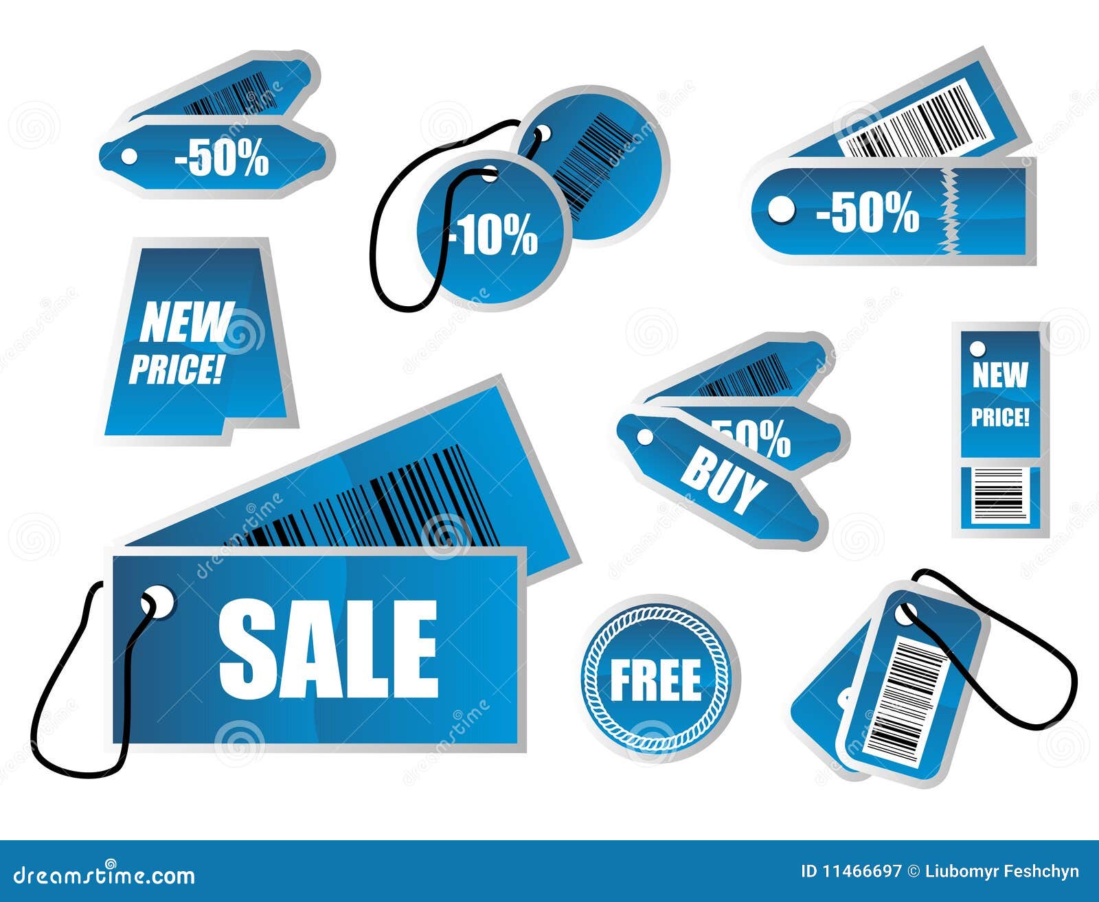 Set of color labels stock vector. Illustration of round - 11466697