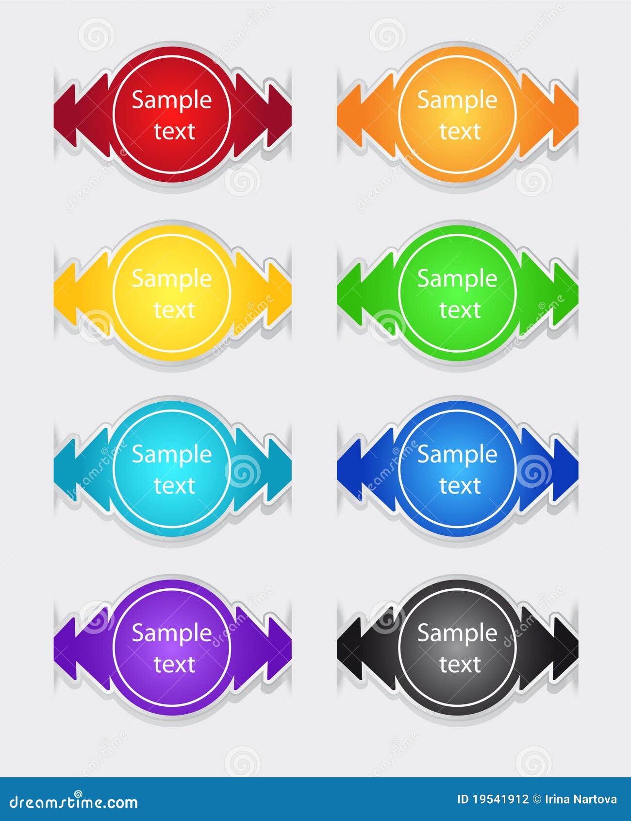 Set of color labels stock vector. Illustration of icon - 19541912