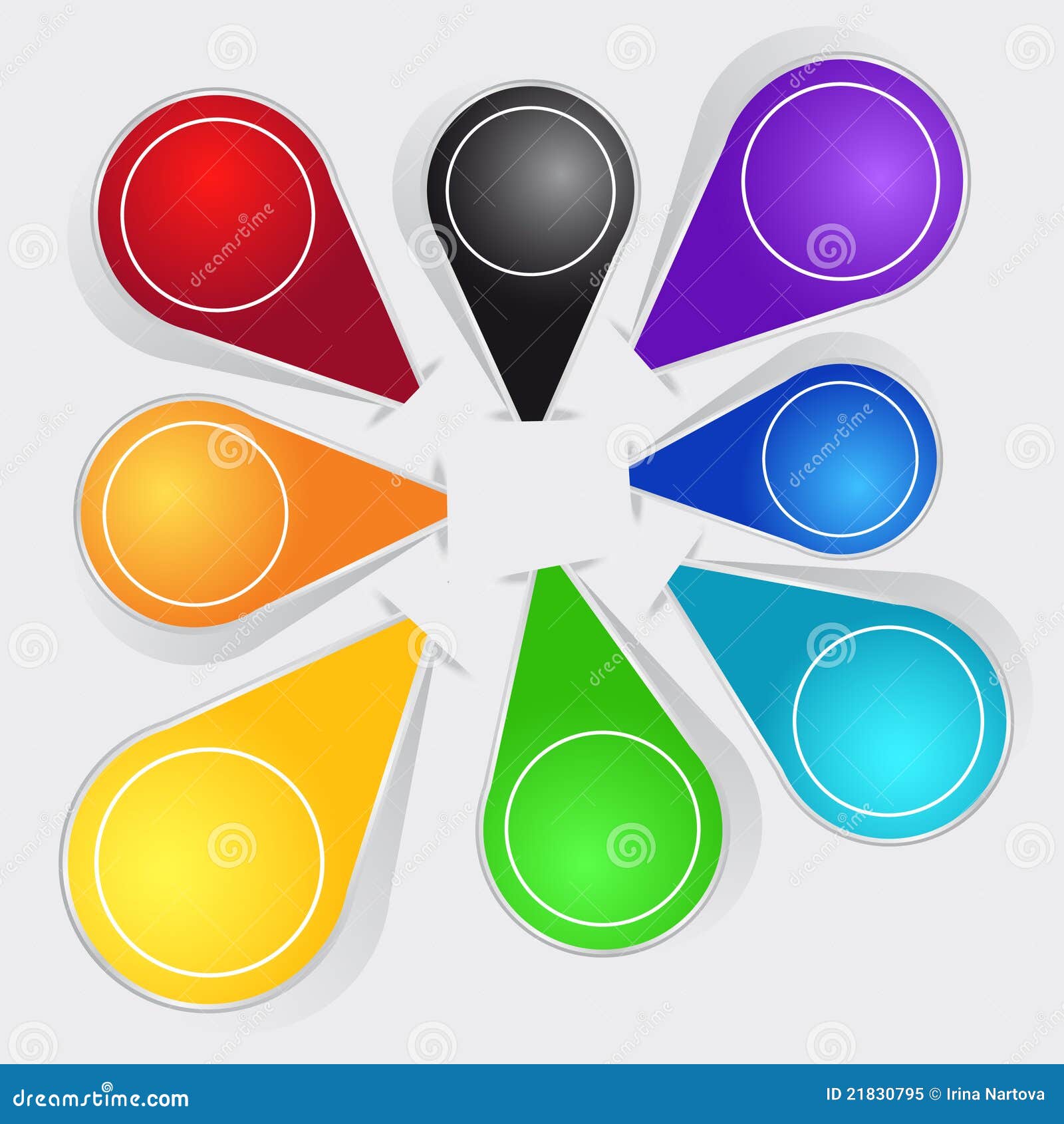 Set of color labels stock vector. Illustration of business - 21830795