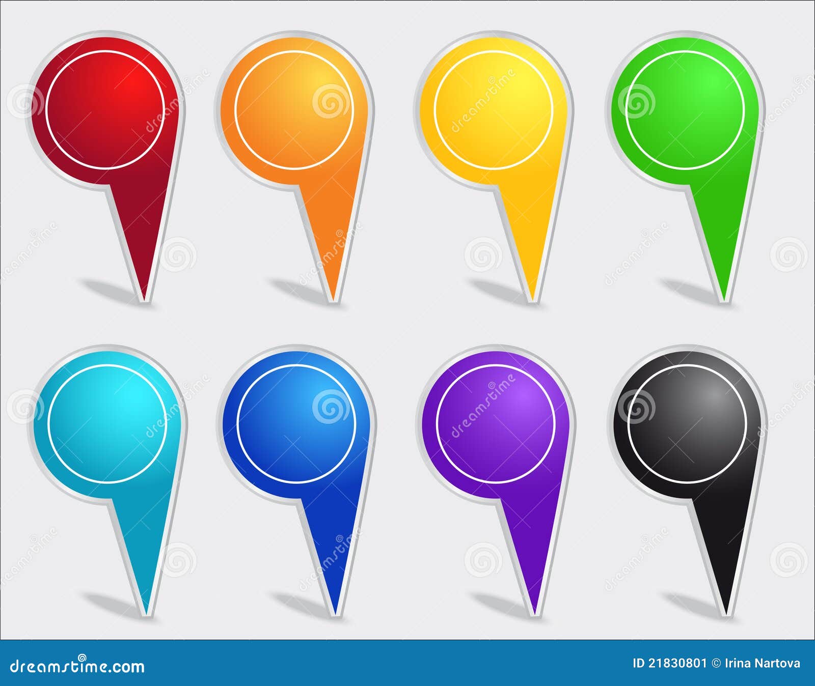 Set of color labels stock vector. Illustration of isolated - 21830801