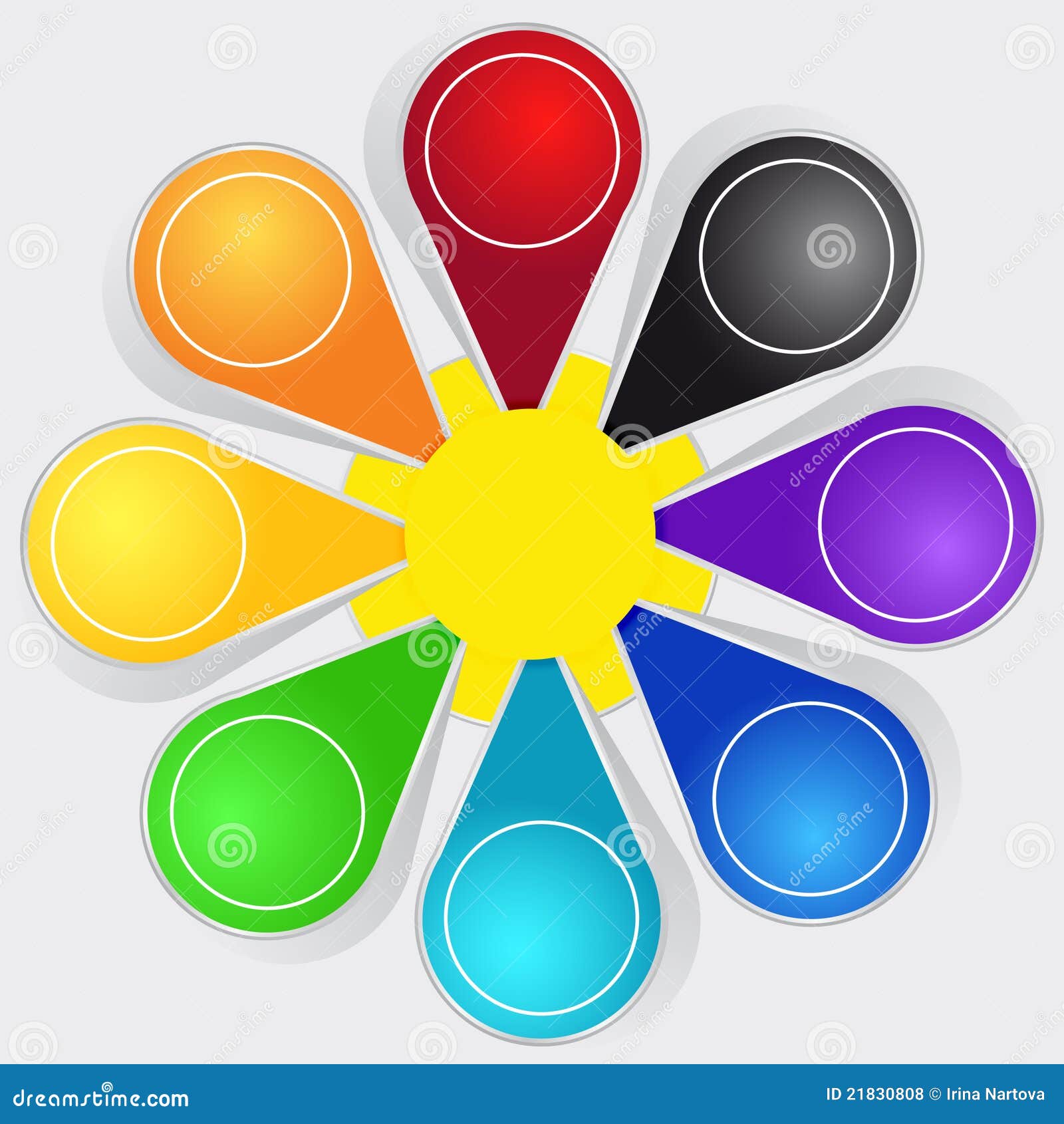 Set of color labels stock vector. Illustration of drawing - 21830808