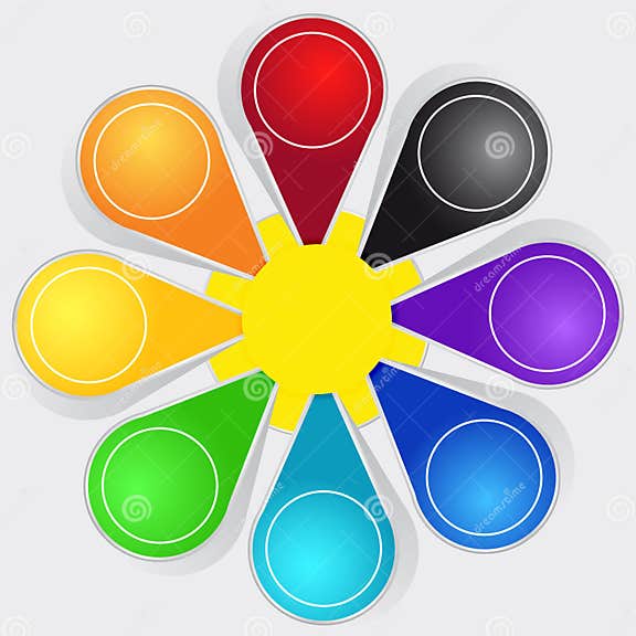 Set of color labels stock vector. Illustration of drawing - 21830808