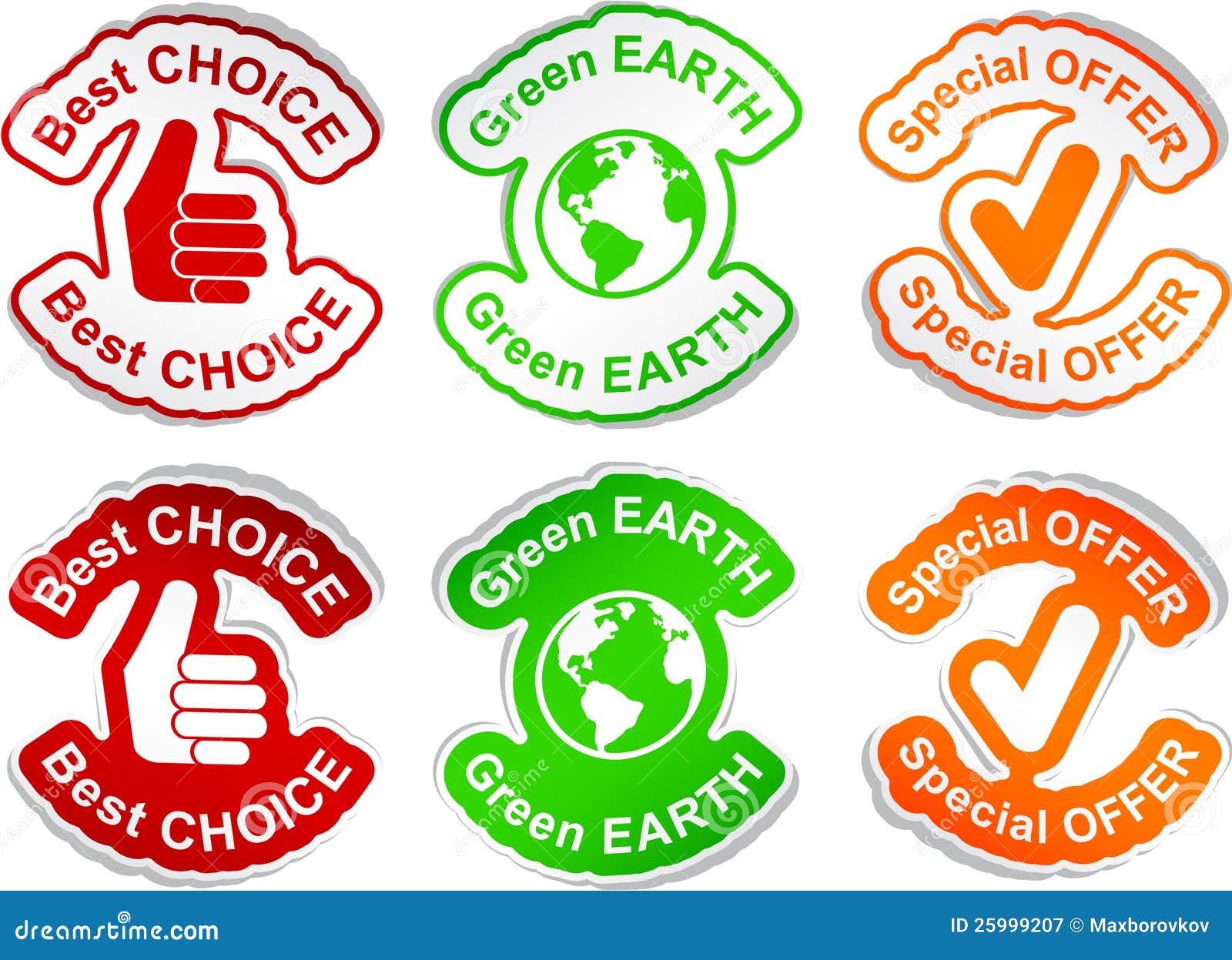 Set of color labels. stock vector. Illustration of element - 25999207