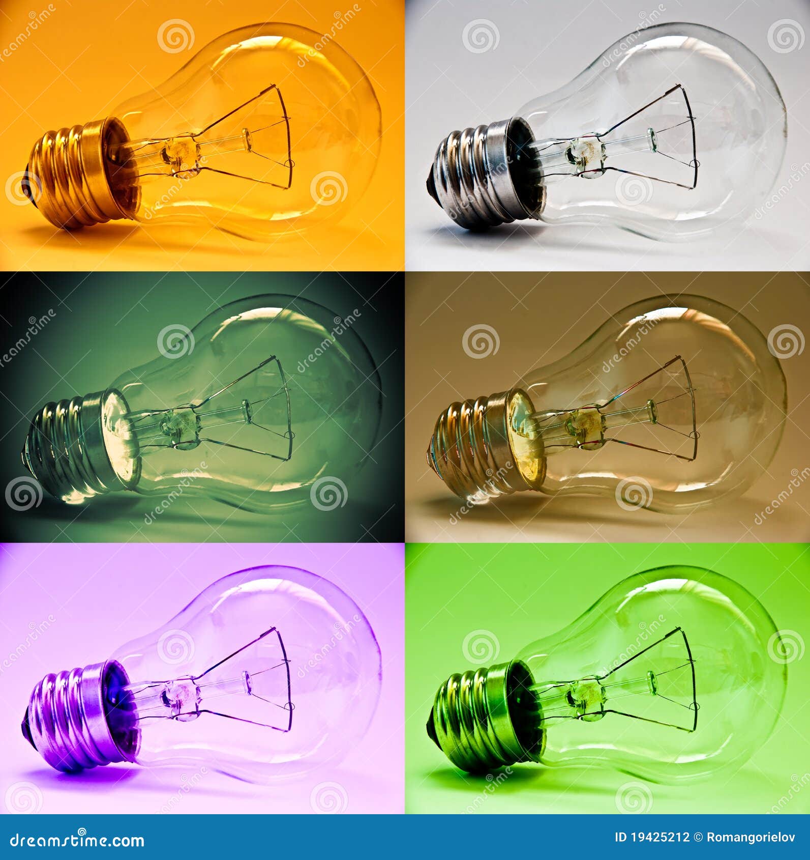 Set of color lamp stock photo. Image of purple, technology - 19425212