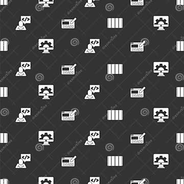 Set Color Palette Guide, Web Development, Front End and UI UX Design on Seamless Pattern. Vector ...