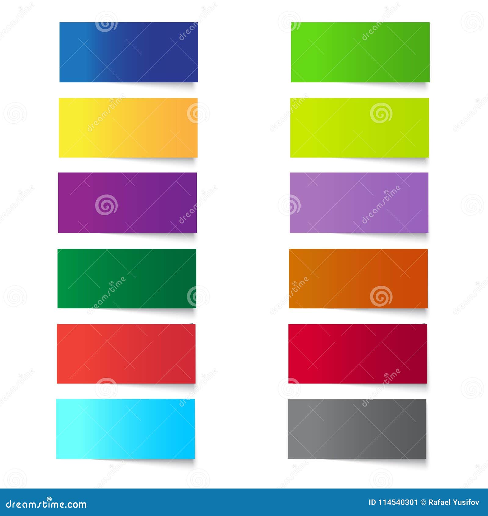 Set of Color Paper Stickers for Remember. Vector. Stock Vector ...