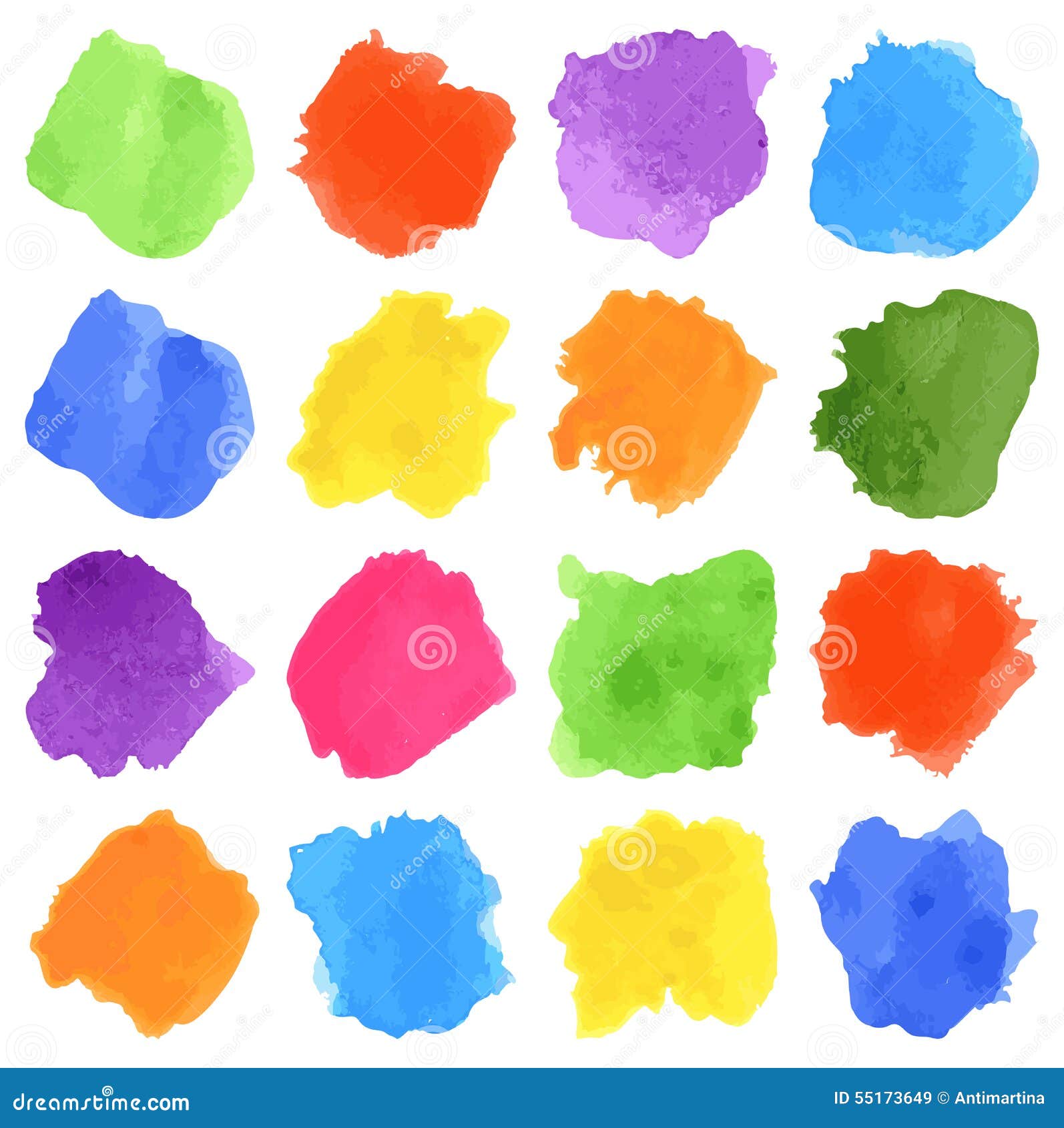 Set of Color Patches on White Stock Vector - Illustration of ...