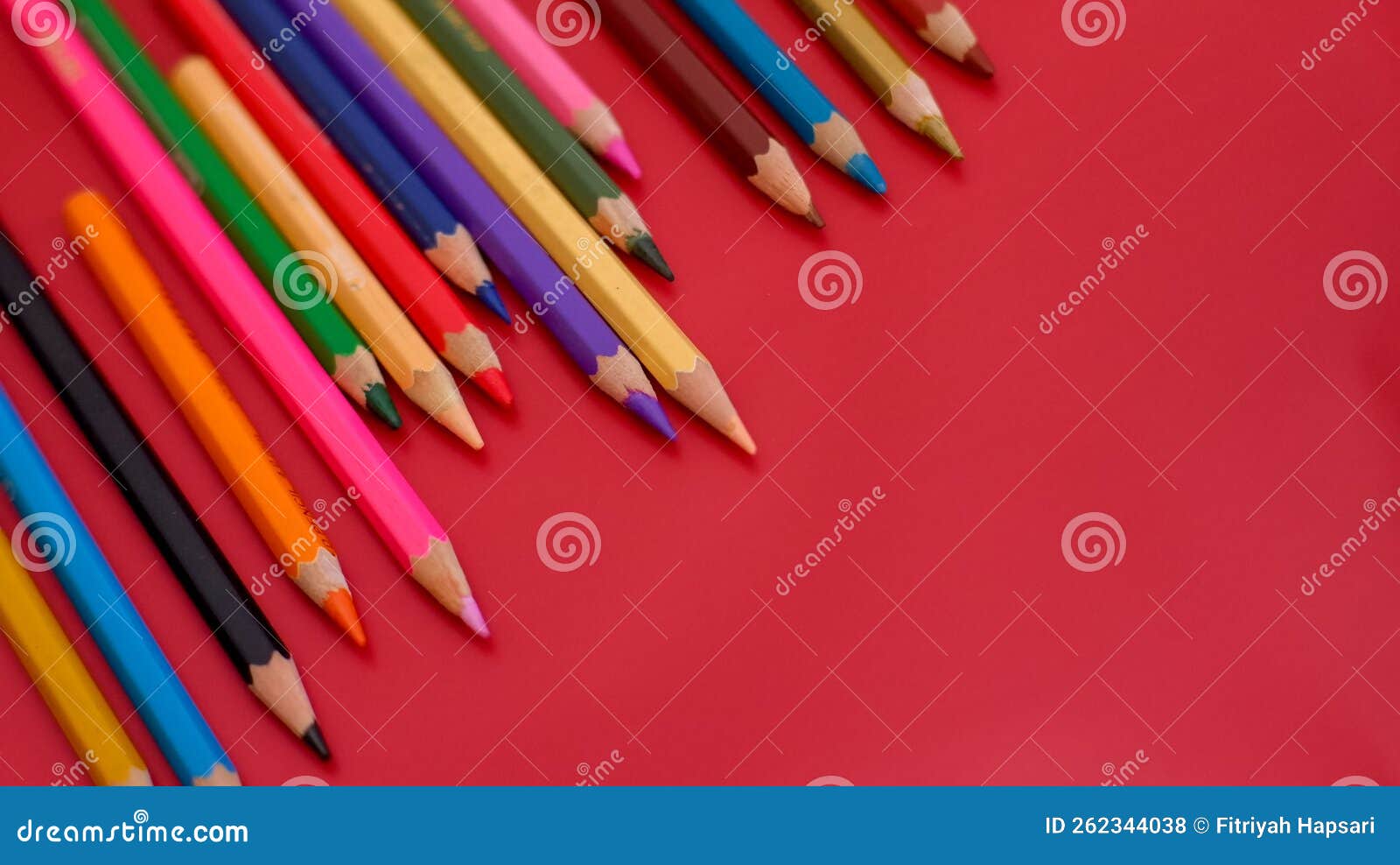Set of color pencil stock photo. Image of hand, pattern - 262344038