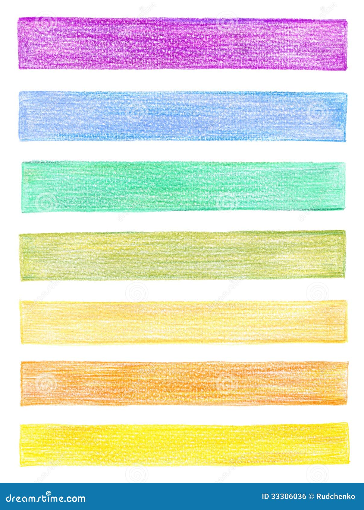 Set of Color Pencil Graphic Elements Stock Photo - Image of copy ...