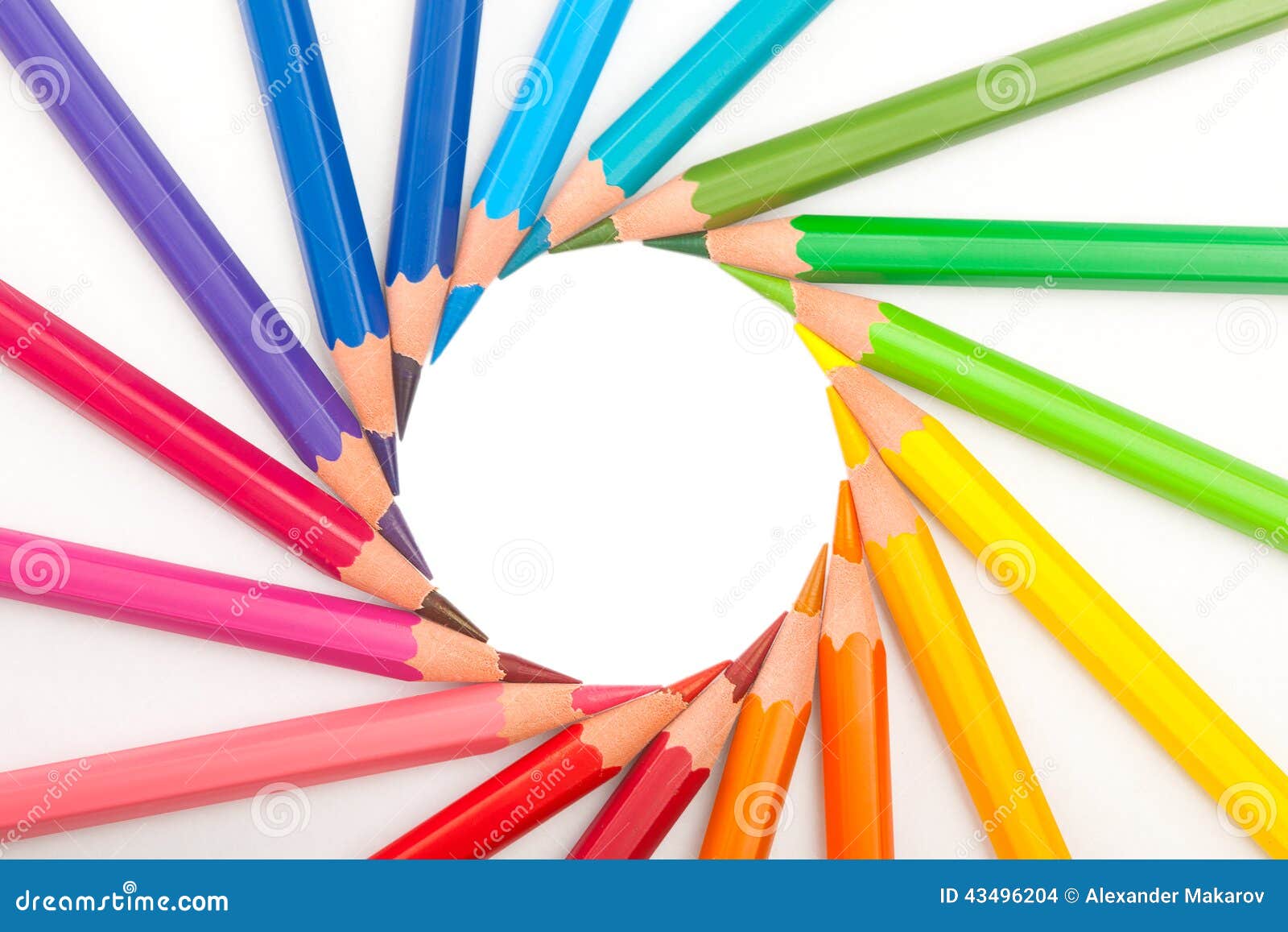 Set of Color Pencils in Shape of Sun Stock Photo - Image of creative ...