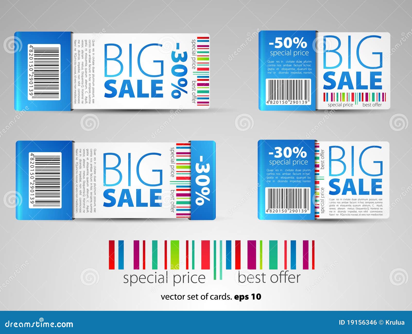 Set of color sale tickets stock vector. Illustration of collection ...