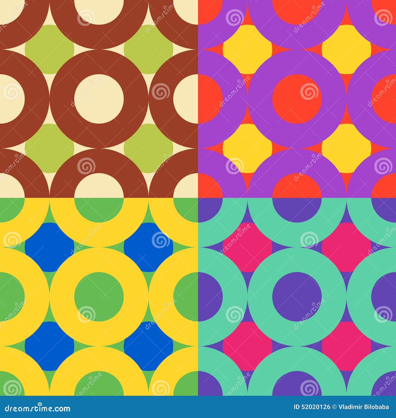 Set Color of Seamless Patterns Stock Illustration - Illustration of ...