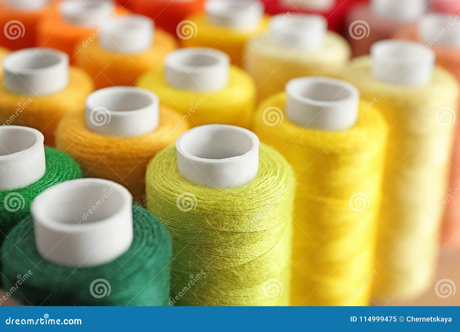 Set of Color Sewing Threads Stock Image - Image of green, blue: 114999475