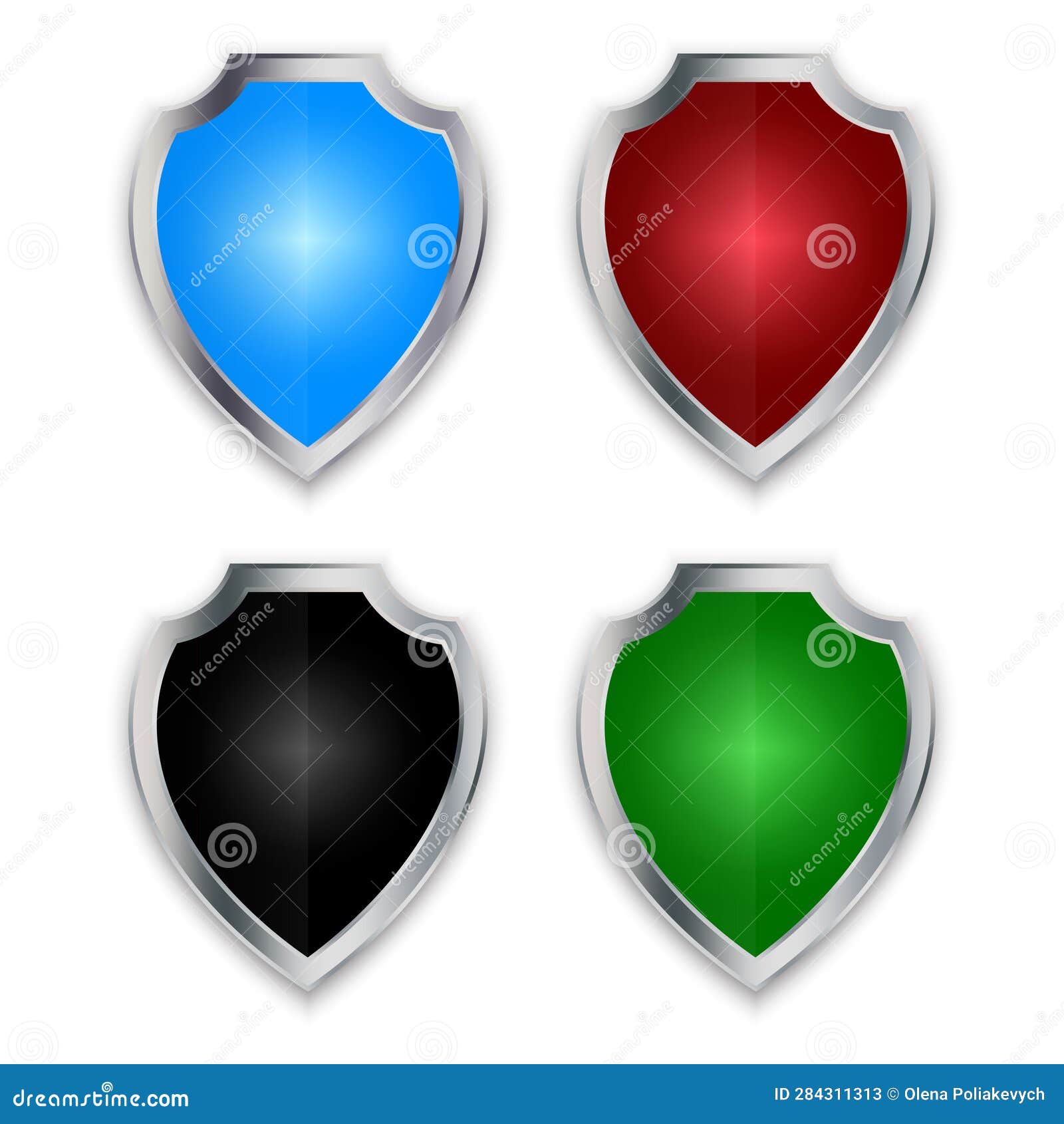 Set of Color Shields Icons. Vector Illustration. EPS 10 Stock Vector ... Set of Color Shields Icons. Vector Illustration. EPS 10 Stock Vector ...