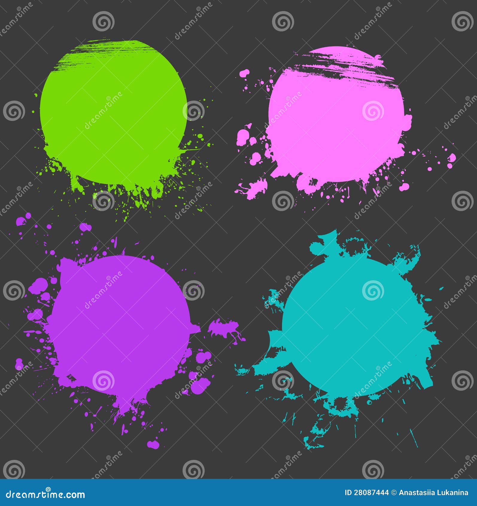 Set of color splash stock vector. Illustration of flag - 28087444