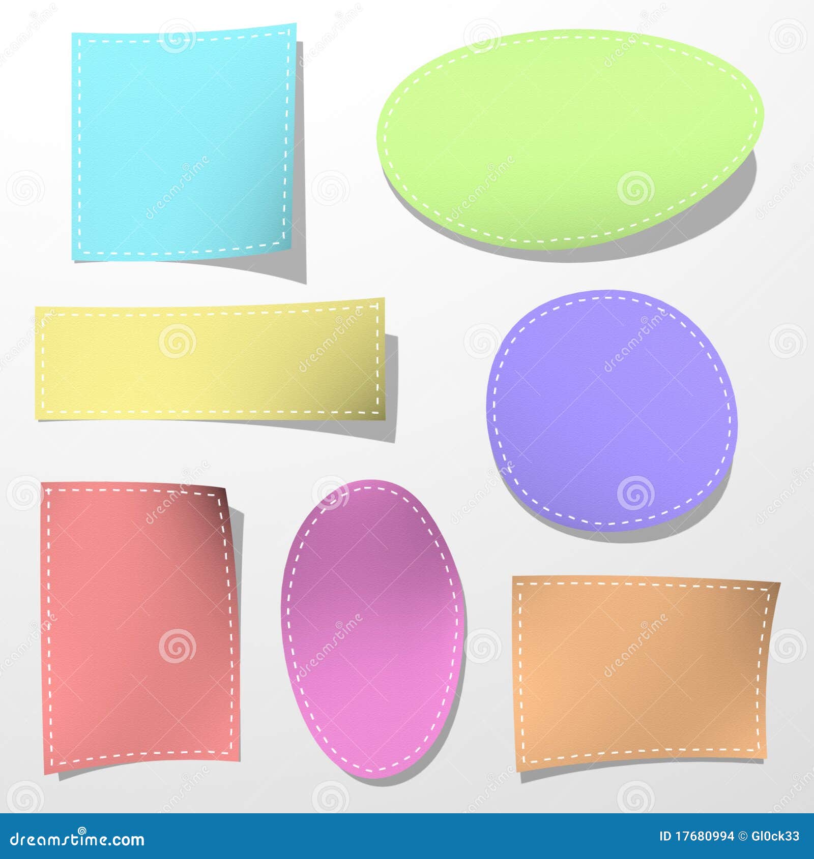 Color Sticker Set Cartoon Vector | CartoonDealer.com #9541393