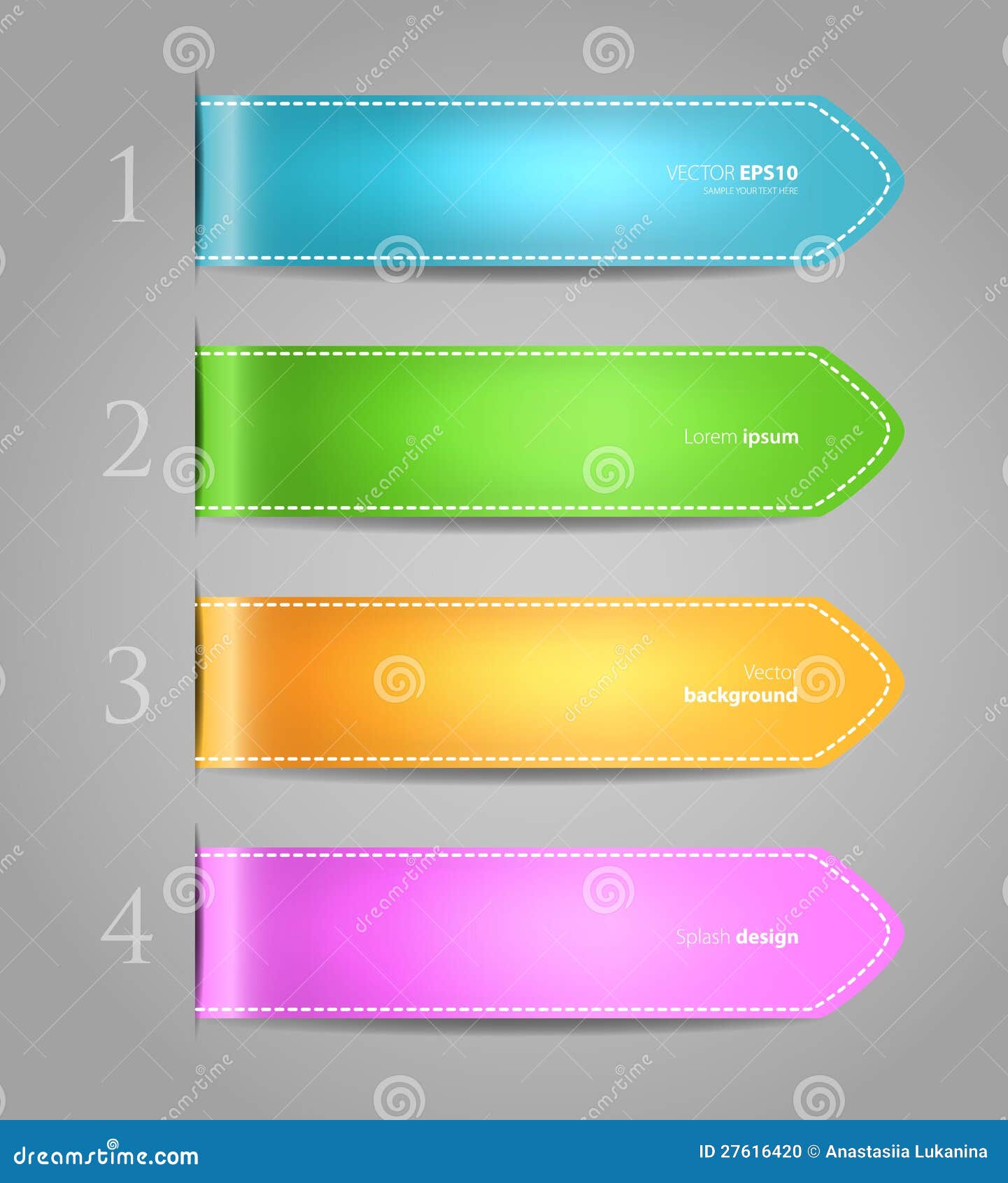 Set of color stickers stock vector. Illustration of color - 27616420