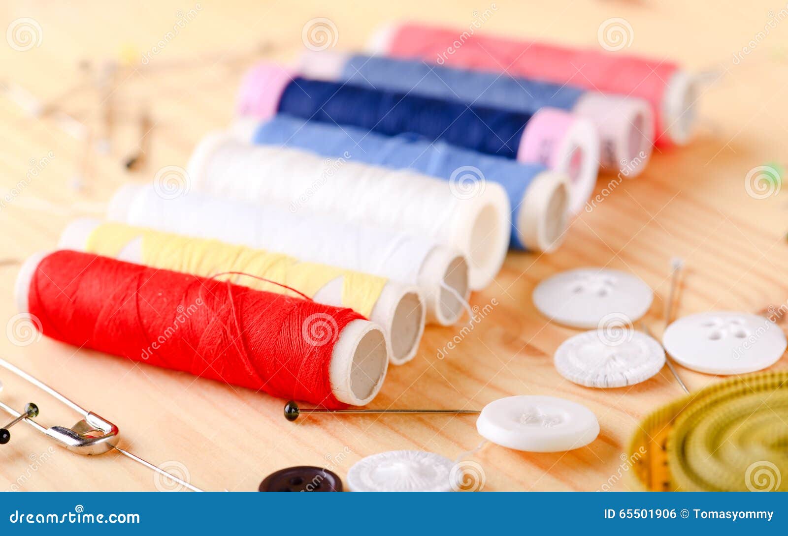 Set of Color Tailoring Threads Stock Photo - Image of green, color ...