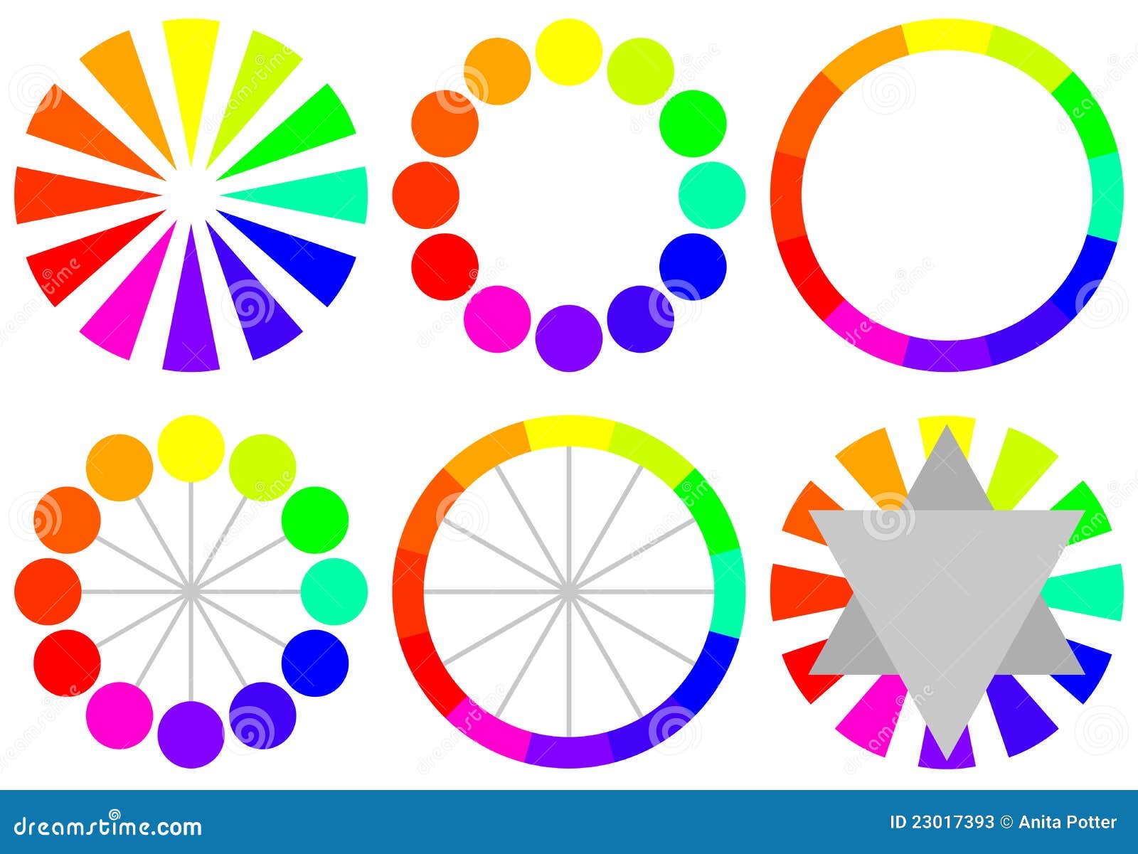 Set of Color Wheels stock vector. Illustration of analogous - 23017393