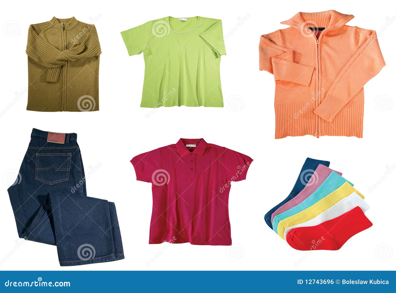 Set of color women clothes stock photo. Image of isolated - 12743696