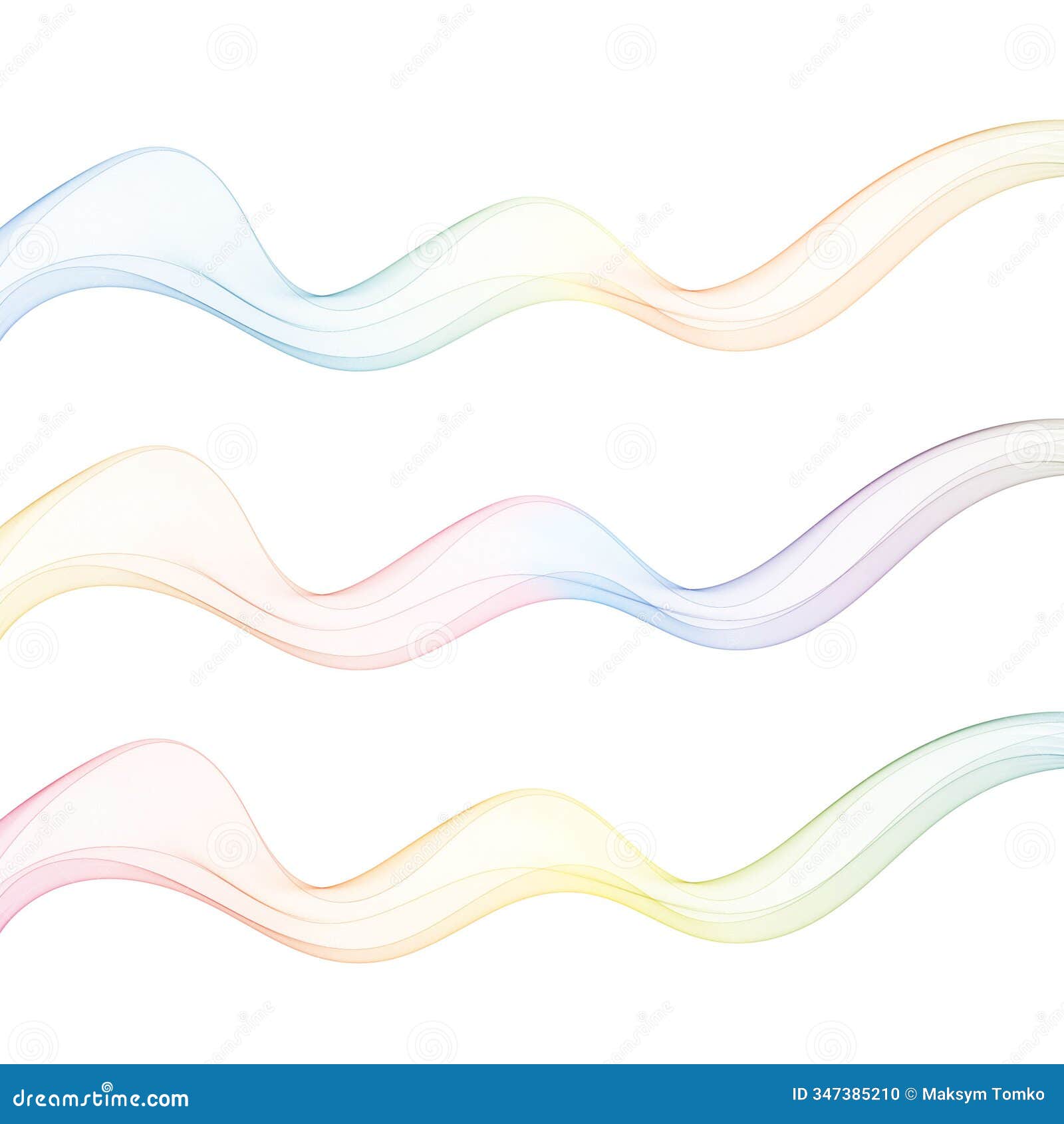 Set of Colored Abstract Vector Waves. Background Picture. Eps 10 Stock ...