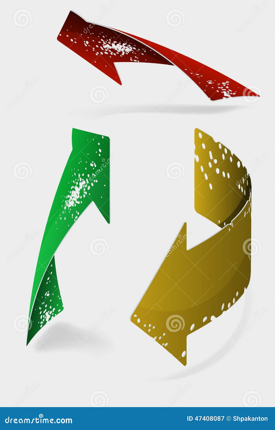 Set of Colored Arrows Icons. Stock Vector - Illustration of abstraction ...