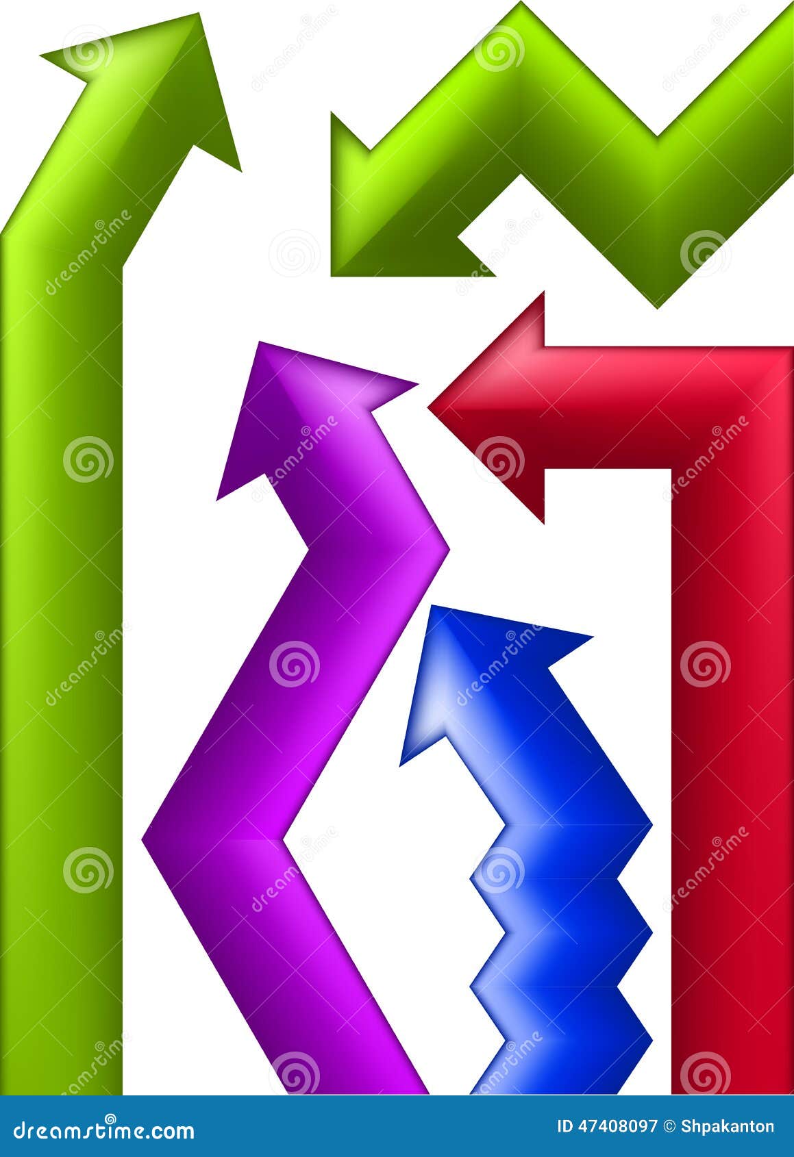 Set of Colored Arrows Icons. Stock Vector - Illustration of abstraction ...