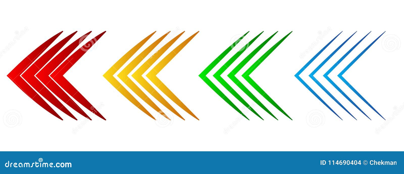 Set of Colored Arrows. Vector Illustration. Stock Illustration ...