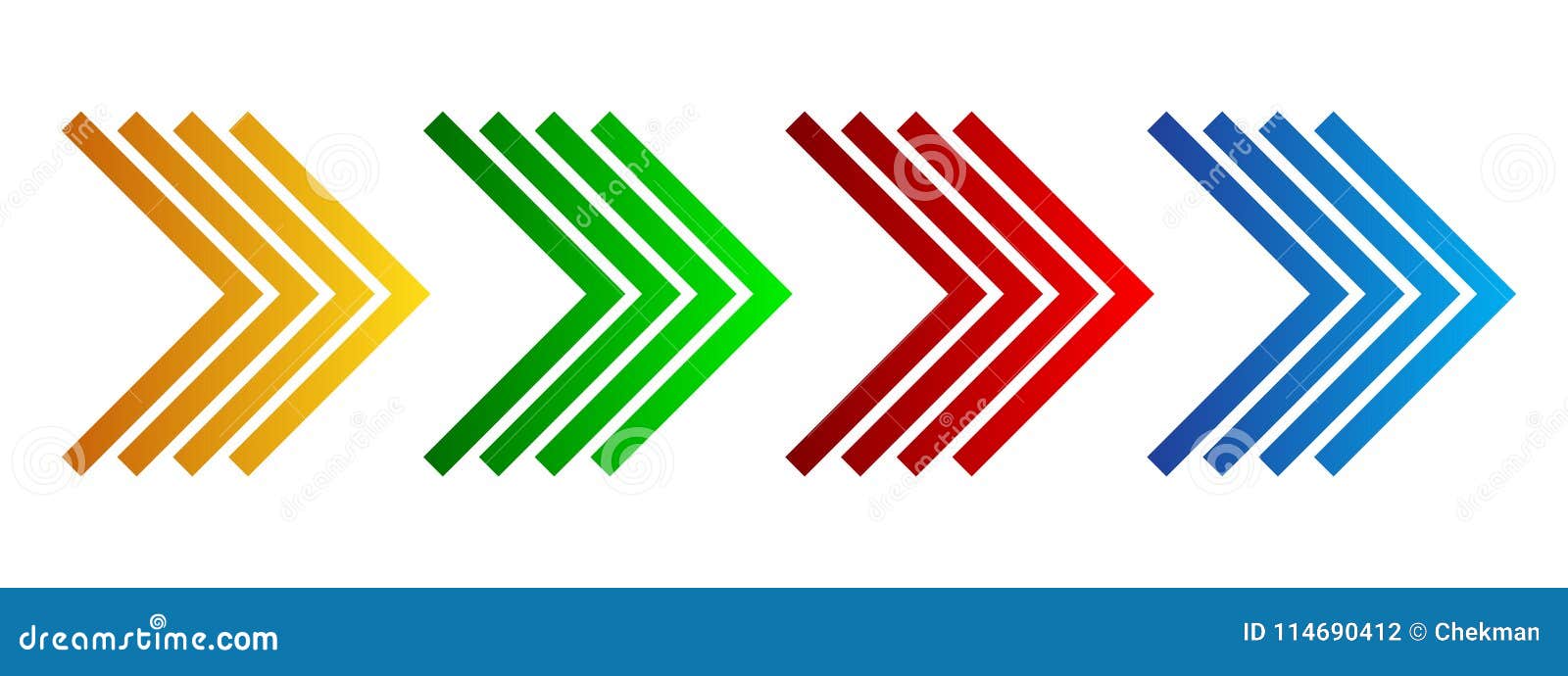 Set of Colored Arrows. Vector Illustration. Stock Illustration ...