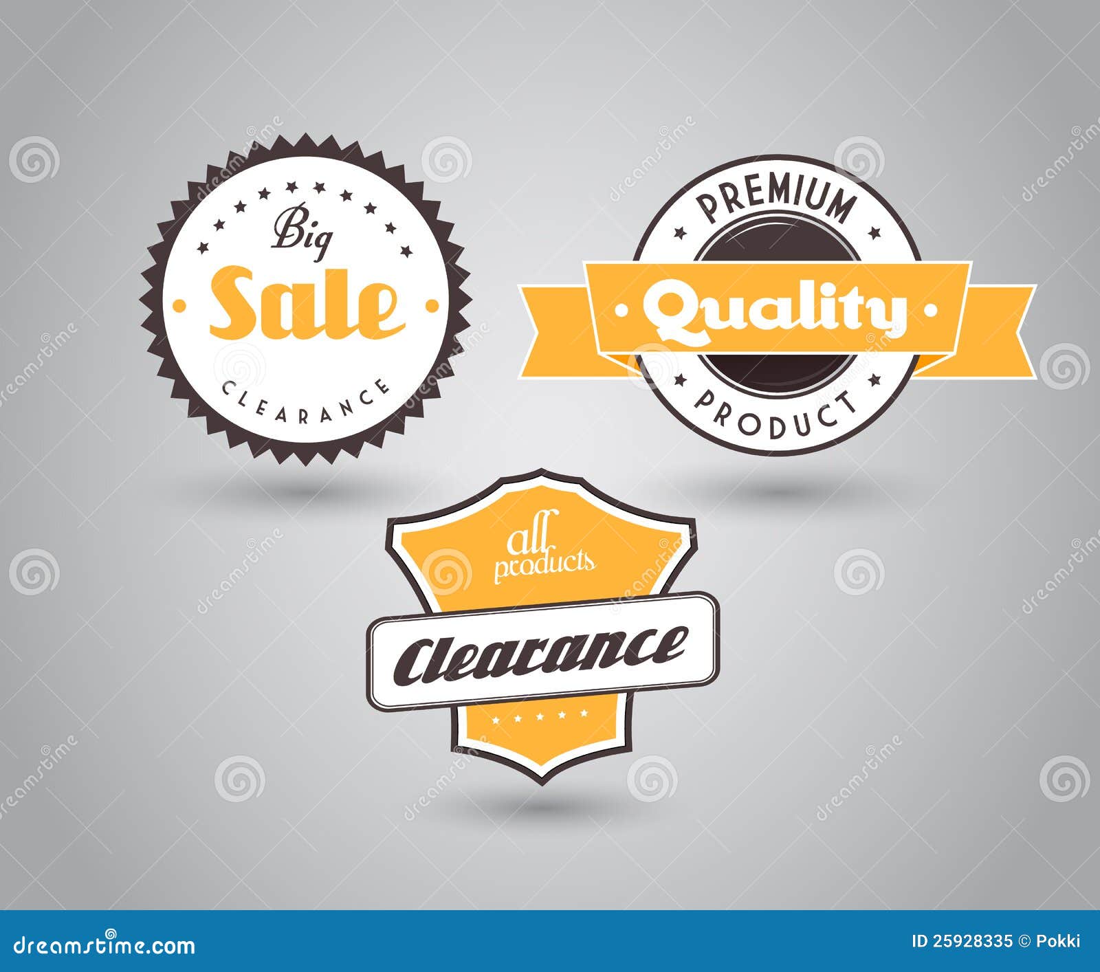 Set of Colored Badges with Big Sale Sign. Stock Vector - Illustration ...