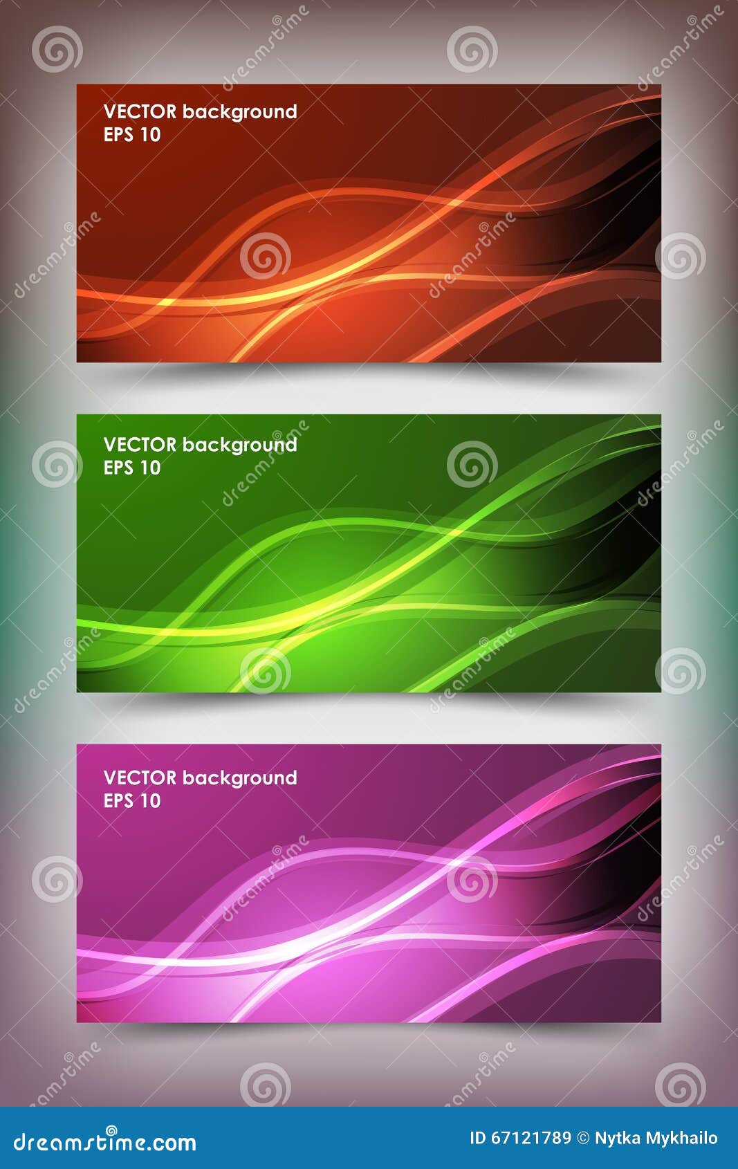 Set of Colored Banner Templates. Stock Vector - Illustration of ...