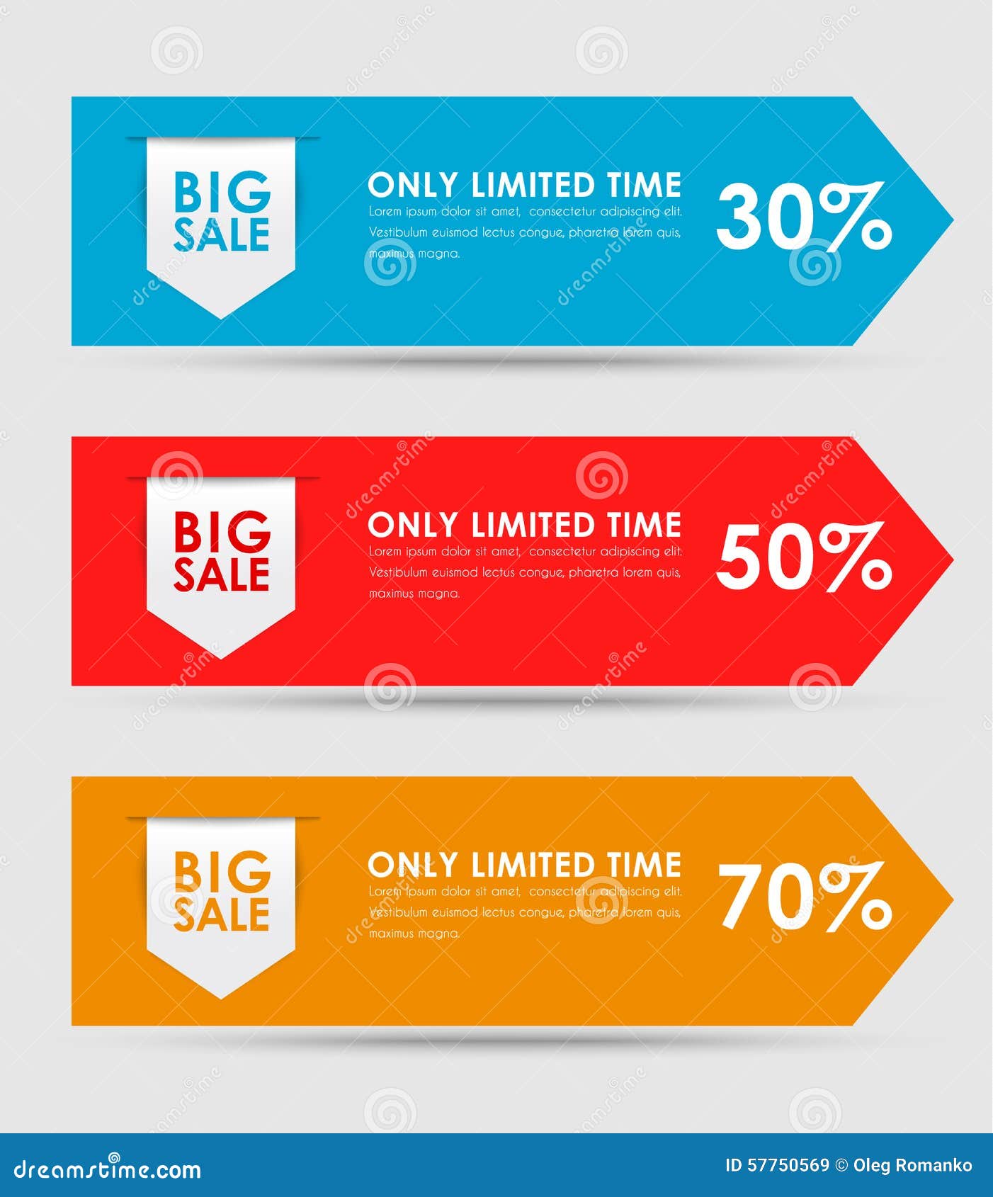 Set of Colored Banners for Sale Stock Vector - Illustration of graphic ...