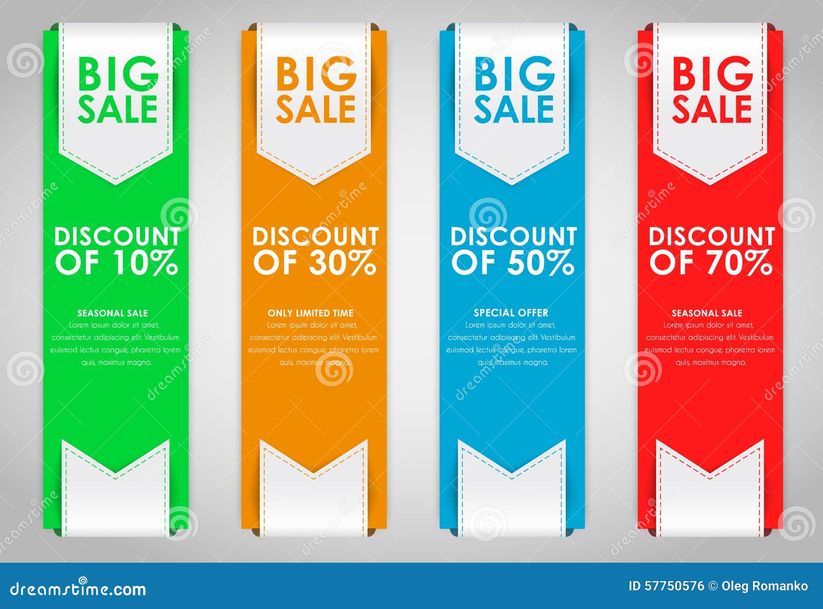 Set of Colored Banners for Sale Stock Vector - Illustration of emblem ...