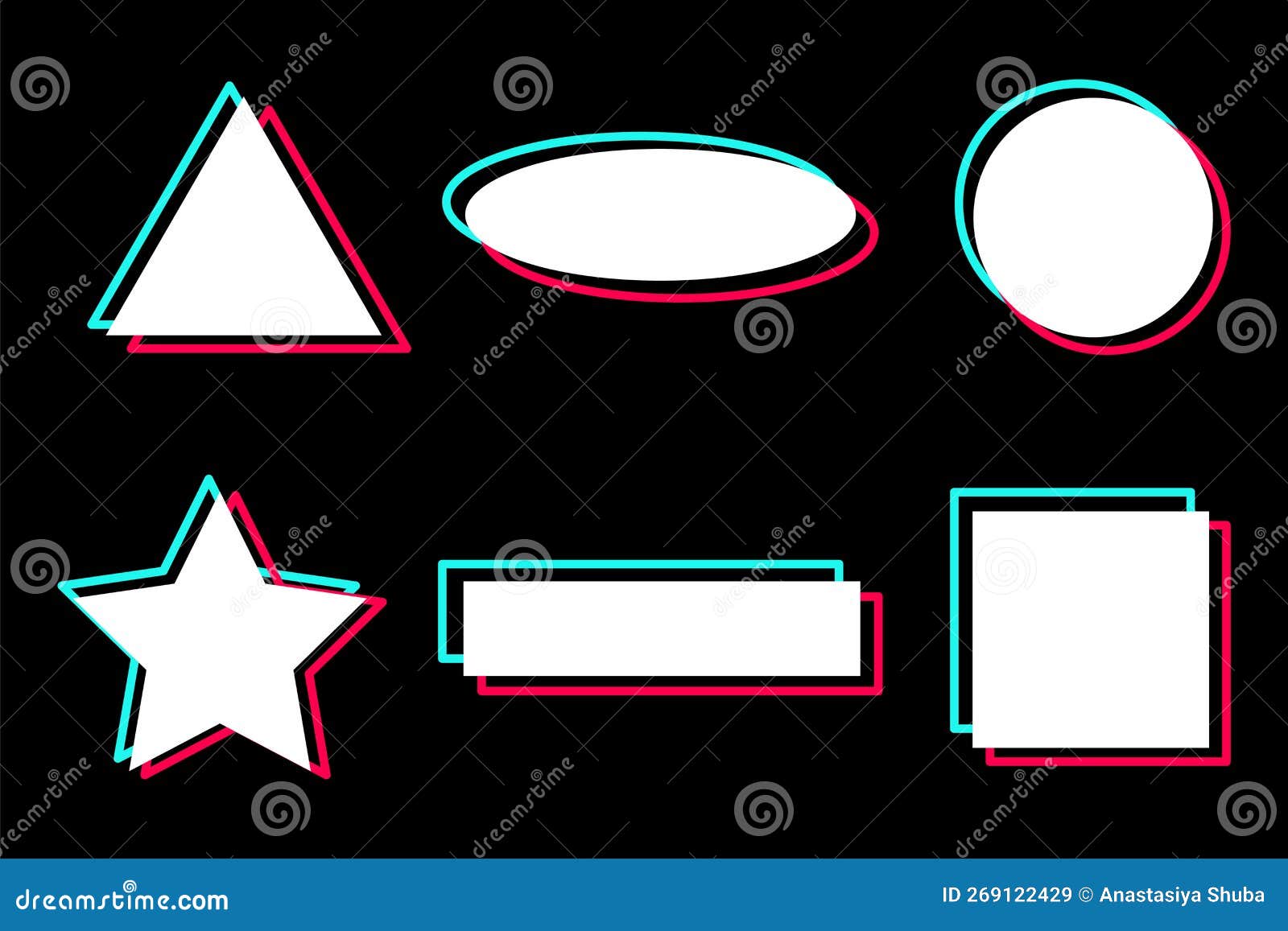 A Set of Colored Blank Messages, Templates of Different Shapes for ...