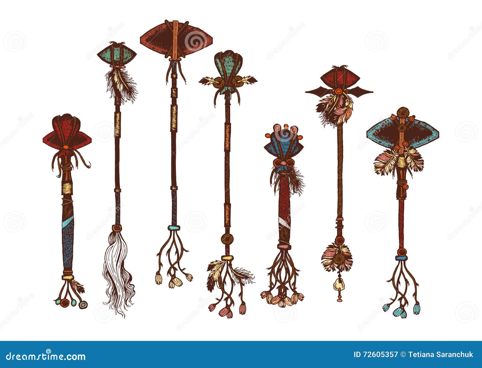 Set of 7 Colored Blunts. Isolated. Stock Vector - Illustration of ...