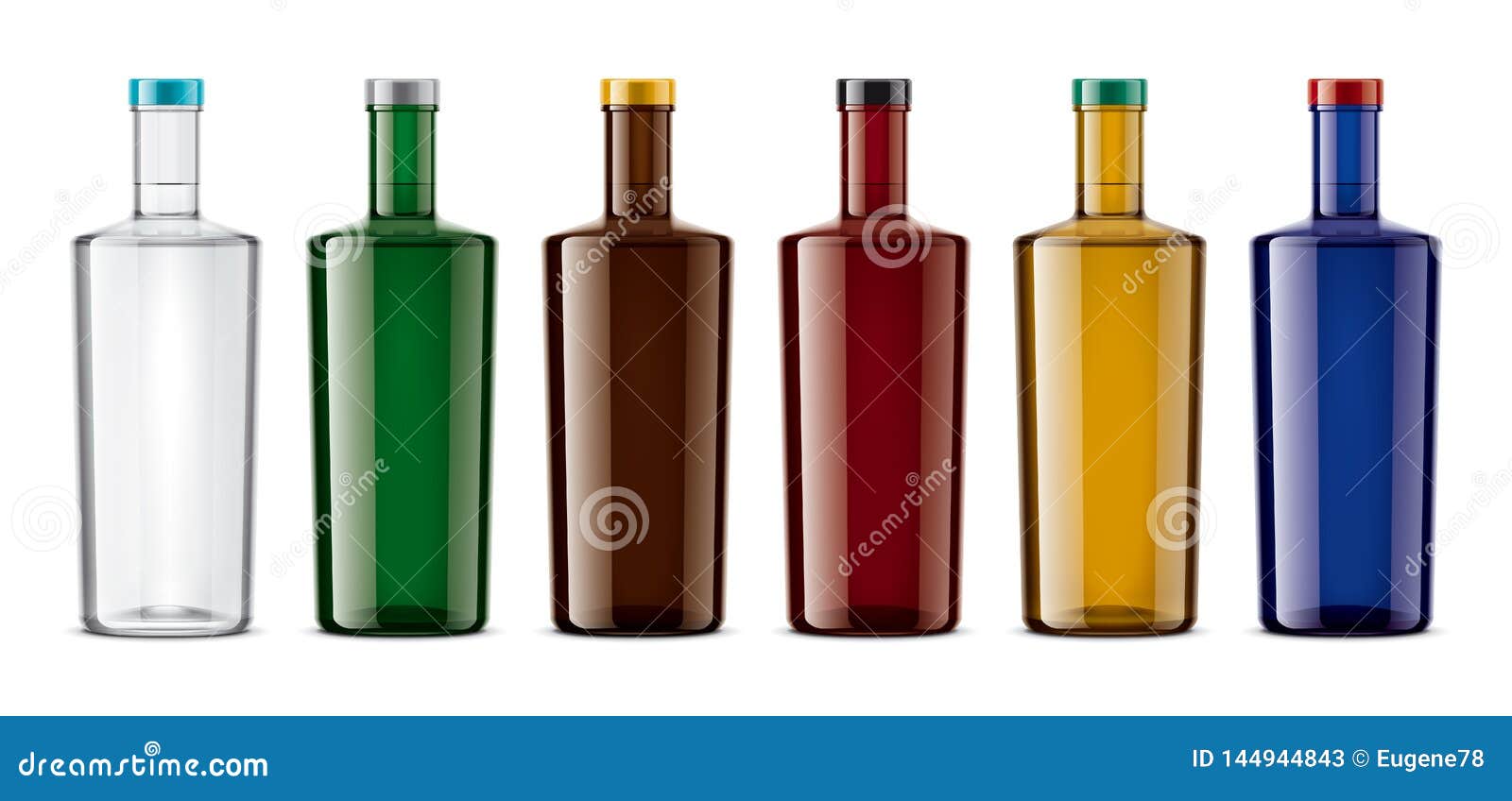 A set of colored bottles stock vector. Illustration of juice - 144944843
