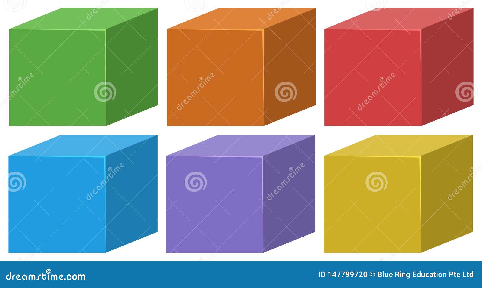 Set of colored boxes stock vector. Illustration of graphic - 147799720