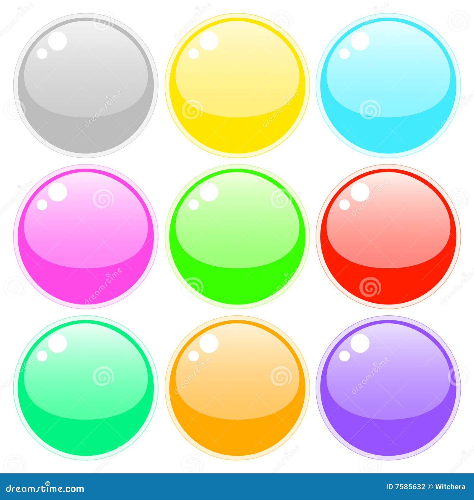 Set of colored buttons stock illustration. Illustration of graphics ...