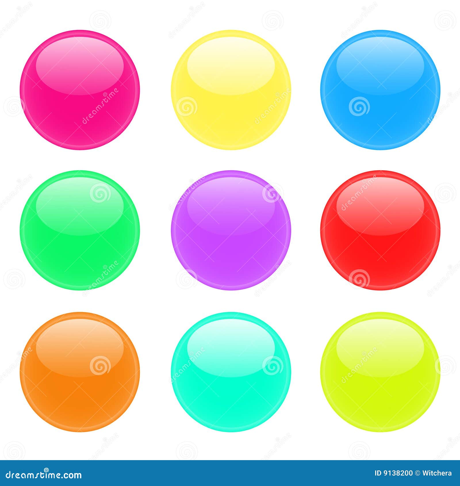 Set of colored buttons stock illustration. Illustration of colorful ...