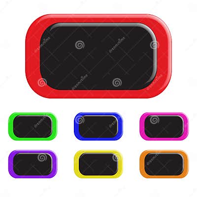 Set of colored buttons. stock vector. Illustration of icon - 56796274