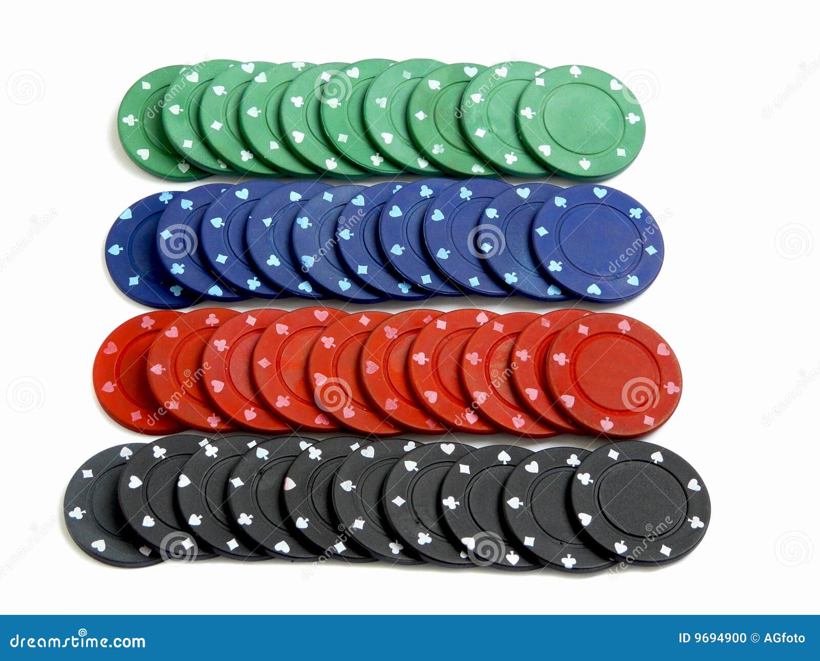 Set of Colored Casino Chips Stock Photo - Image of gaming, chip: 9694900