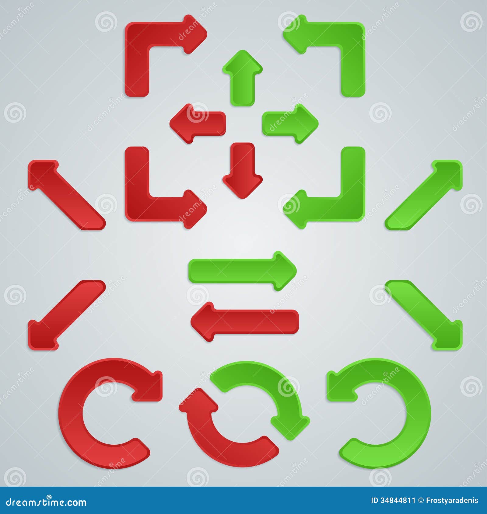 A Set of Colored Curved Arrows for Infographics Stock Vector ...