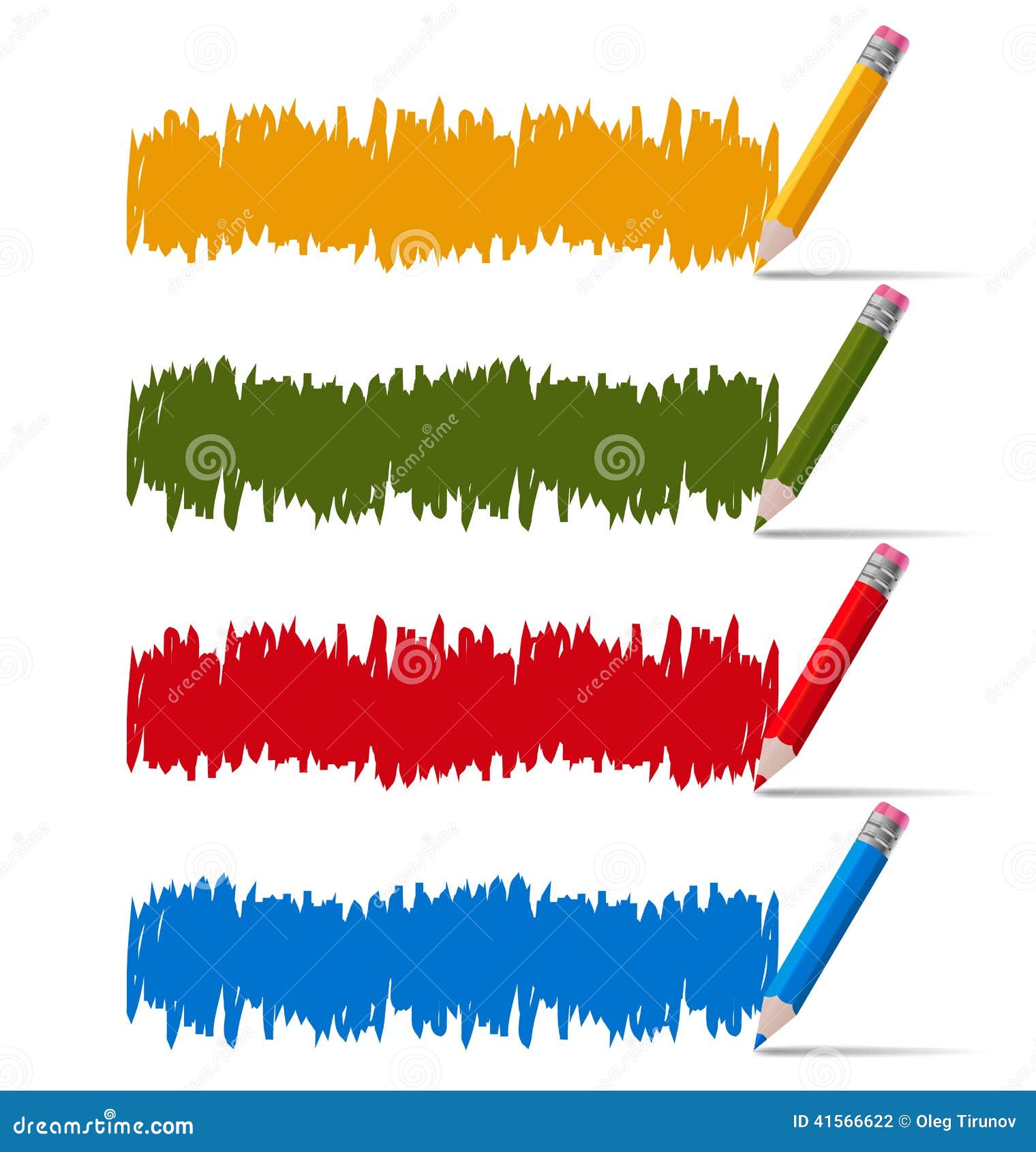 Set of Colored Doodle Sketch Banners. Hand-drawn W Stock Vector ...