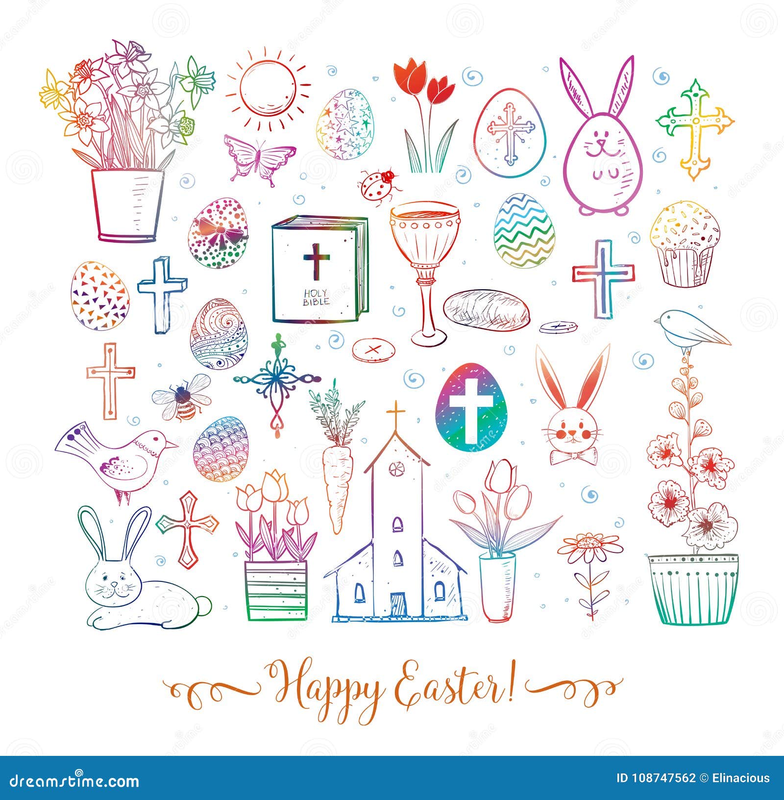Easter Doodles ClipArt Royalty-Free Stock Image | CartoonDealer.com ...