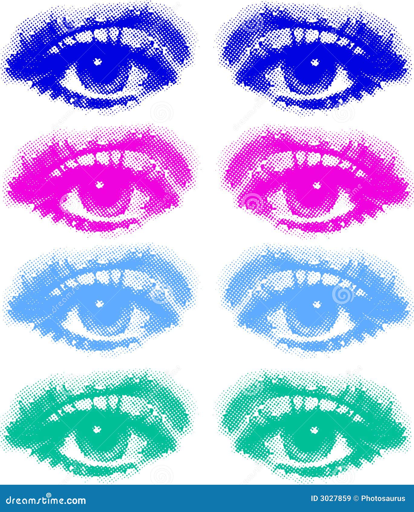Set of colored eyes stock vector. Illustration of care - 3027859