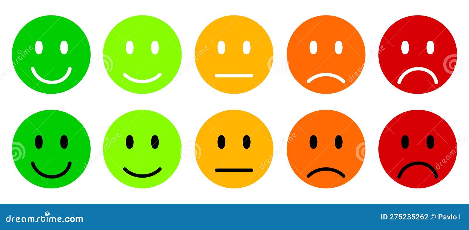 Set Colored Faces Emoticon Icons, Cartoon Emoticons - Vector Stock ...